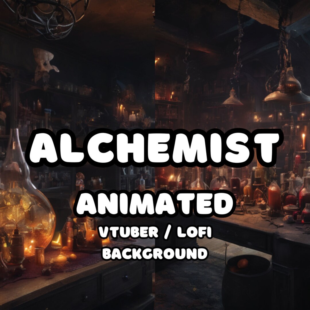 ANIMATED BACKGROUND - Alchemist Bundle, Horror, Potion, Lab (loop, 4k 60 Fps) VTUBER / Lo - Fi ...