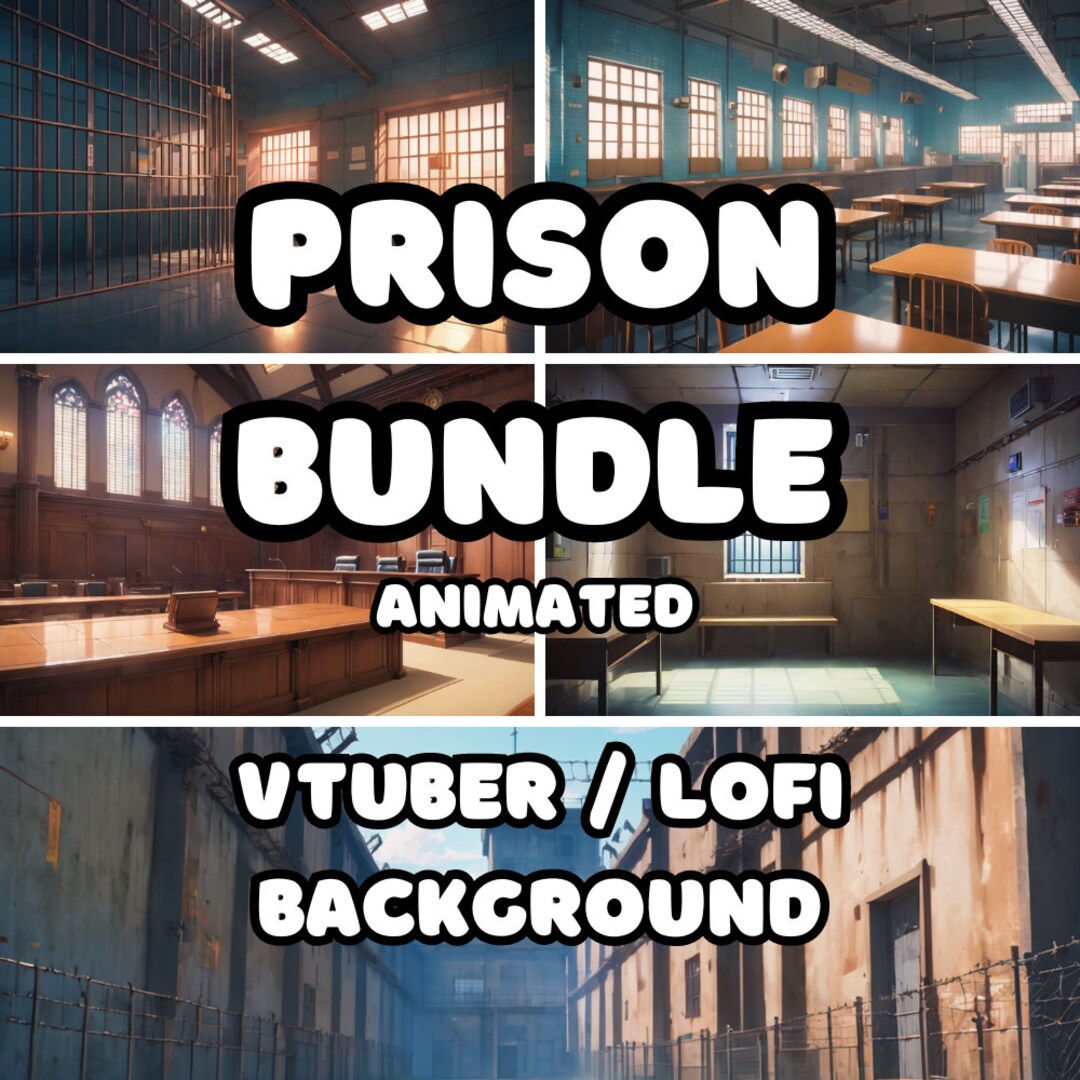 ANIMATED BACKGROUND - Prison Bundle (loop, 4k) VTUBER / Stream ...