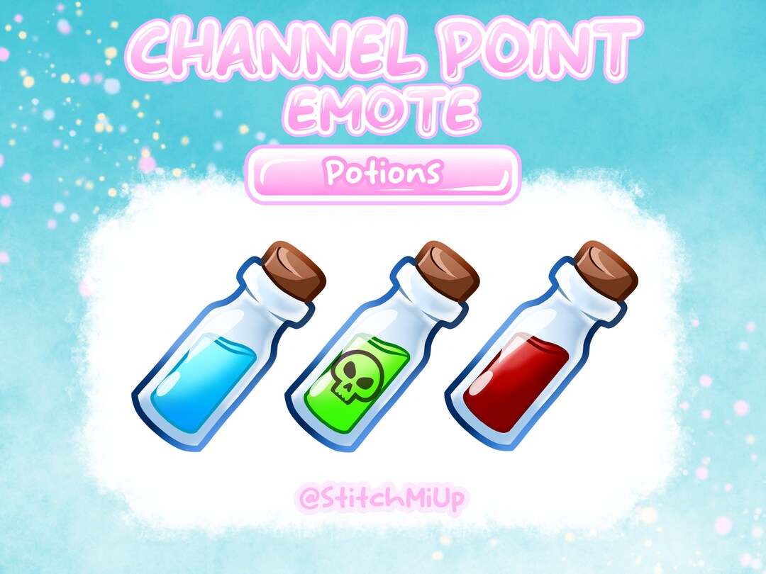 3 Potions Channel Points / Emotes for Twitch Stream Discord Youtube L ...