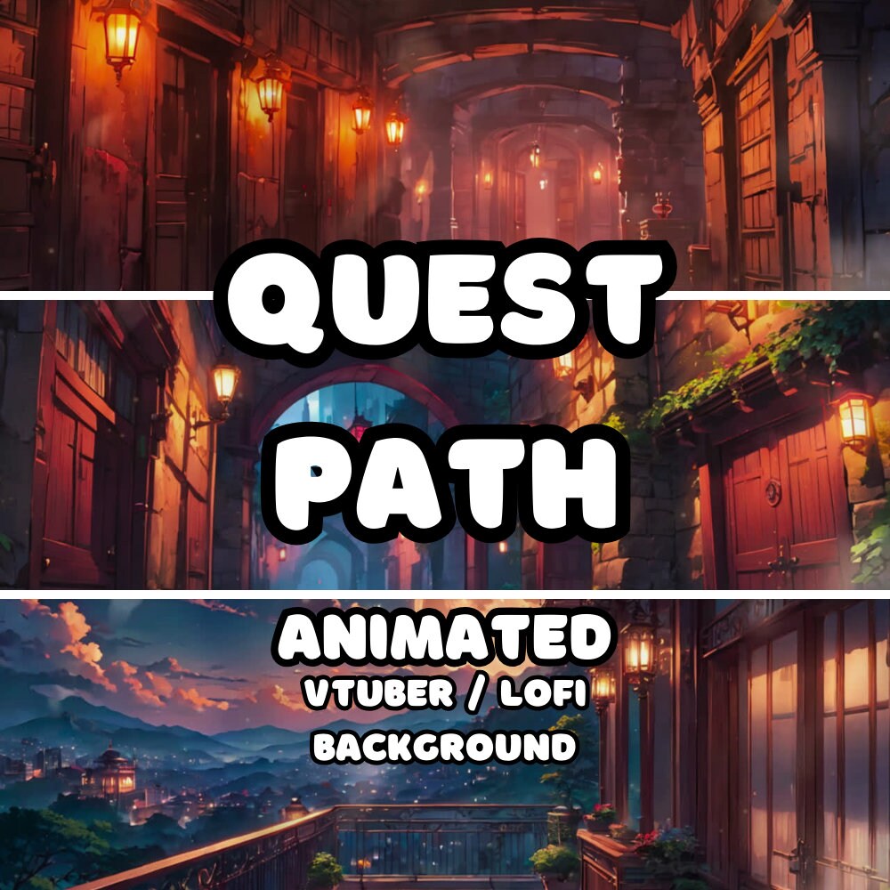 ANIMATED BACKGROUND Quest Path Bundle loop, 4k VTUBER / Stream ...