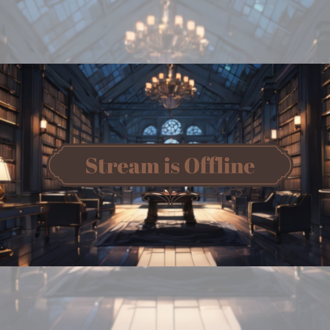 Twitch Offline Screen Twitch Youtube Kick - Dark Library - Vampire ...