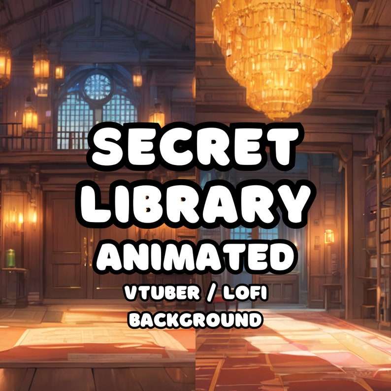 ANIMATED BACKGROUND - Secret Library, Books, Cozy Warm (loop, 4k 60 Fps ...