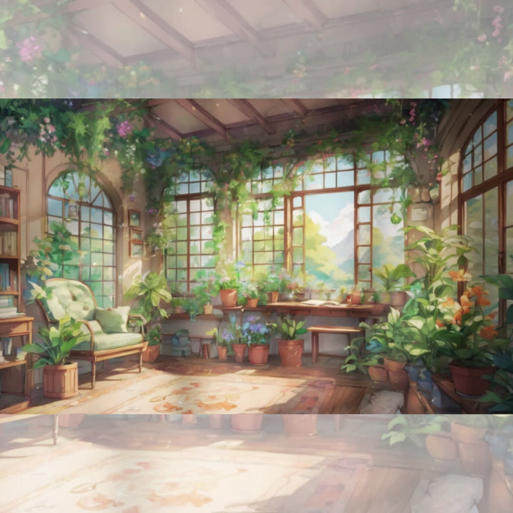 ANIMATED BACKGROUND Leafy Nook, Greenhouse, Plants, Natural loop, 4k 60 ...
