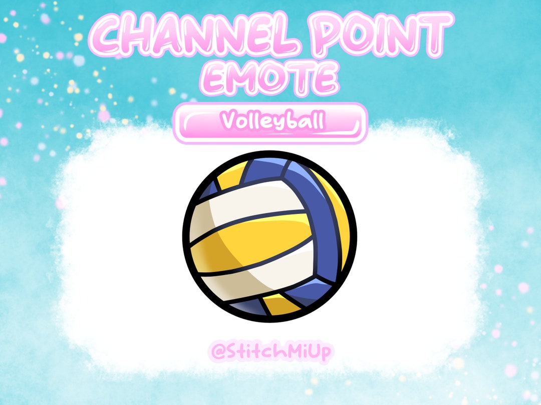 Volley Ball Channel Point / Emote / Badge for Twitch Stream Discord Youtube L Beach,, Game ...