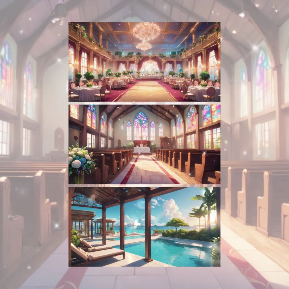 ANIMATED BACKGROUND - Wedding Bundle (loop, 4k) VTUBER / Stream ...