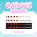 8 Bath Token Sub & Bits Badges for Twitch Stream Discord Youtube L ...