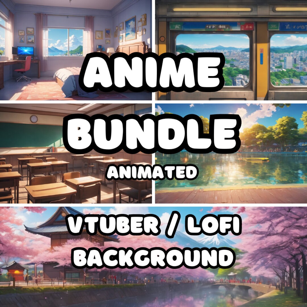 ANIMATED BACKGROUND - Anime Bundle (loop, 4k) VTUBER / Stream ...