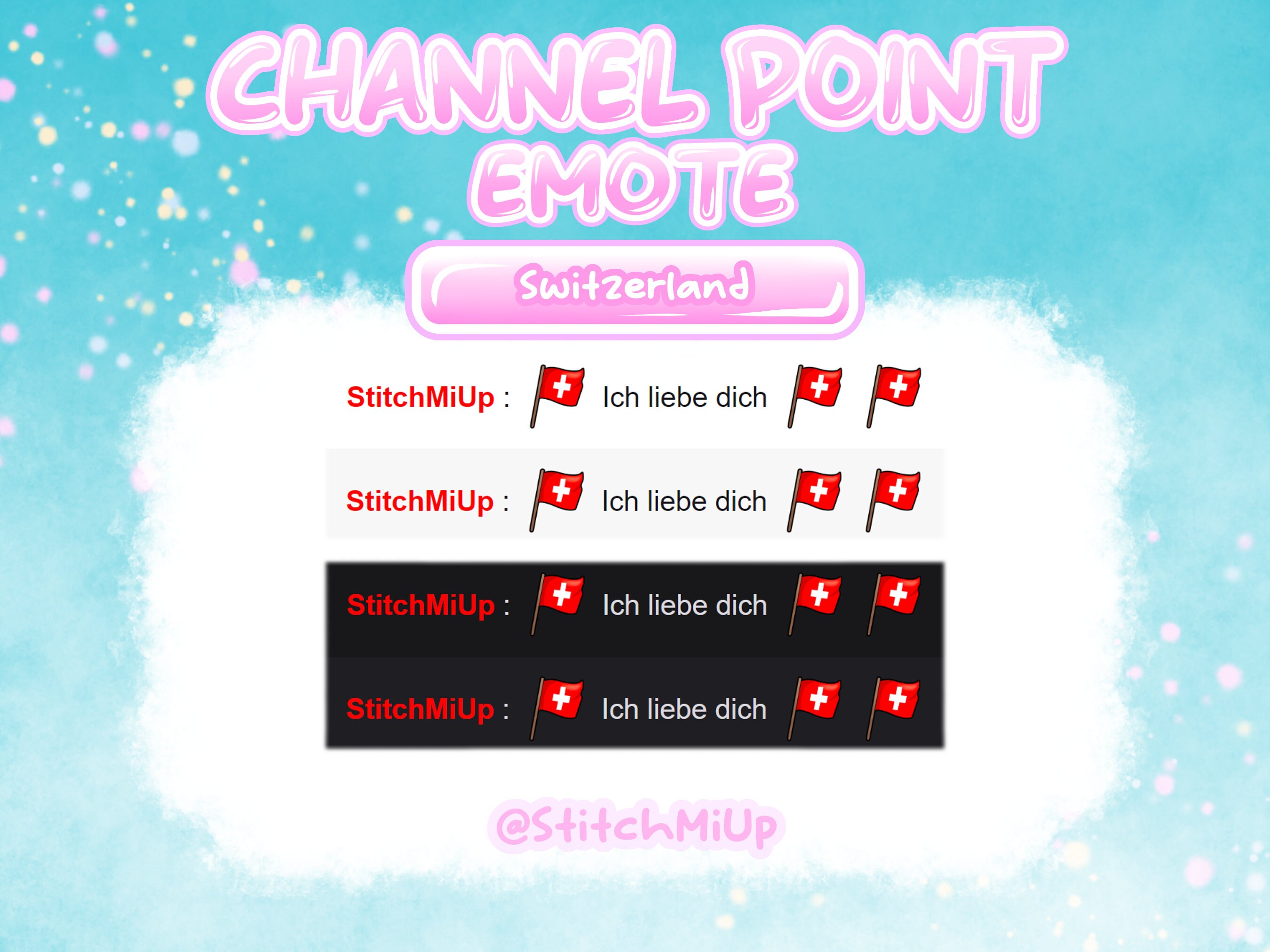Switzerland Emote / Channel Point / Badge for Twitch Stream Discord ...