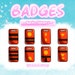 8 Bath Token Sub & Bits Badges for Twitch Stream Discord Youtube L ...