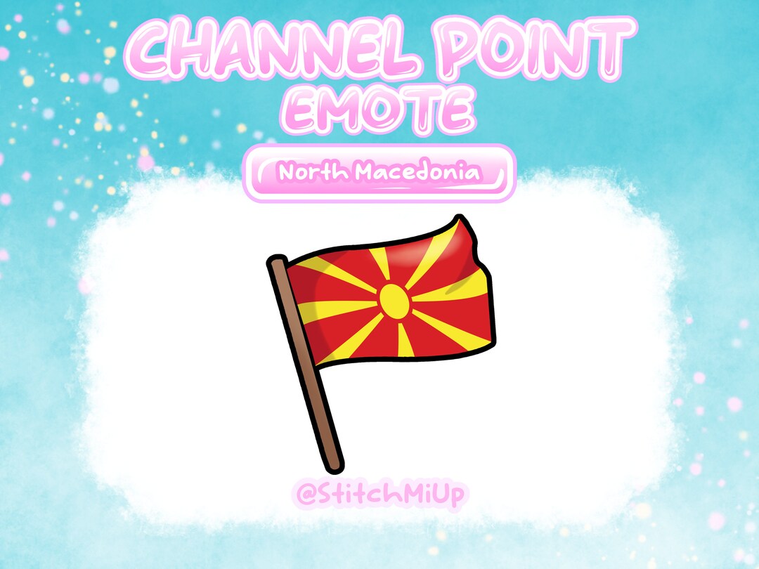 North Macedonia Emote / Channel Point / Badge for Twitch Stream Discord ...