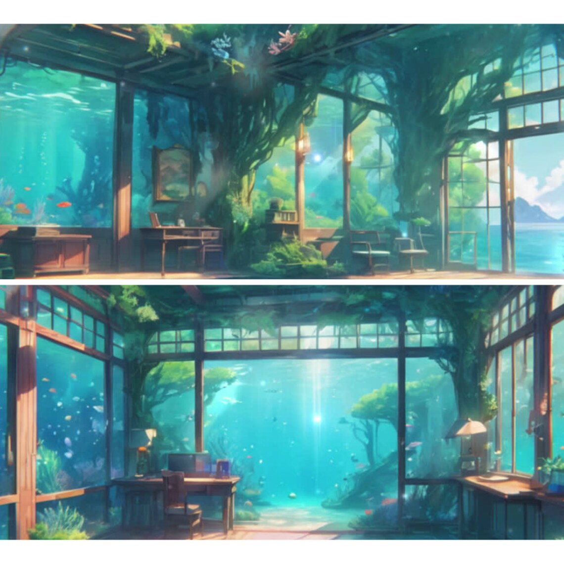 ANIMATED BACKGROUND - Water Lounge Bundle, Underwater, Fish (loop, 4k ...