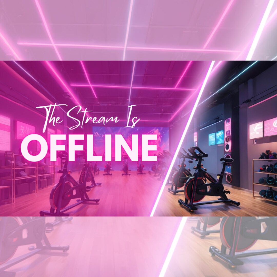 Twitch Offline Screen Twitch Youtube - Neon - Gym - Gaming - Workout ...