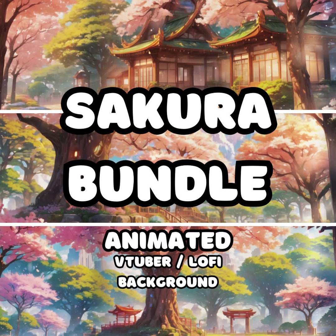 ANIMATED BACKGROUND - Sakura Bundle (loop, 4k) VTUBER / Stream ...