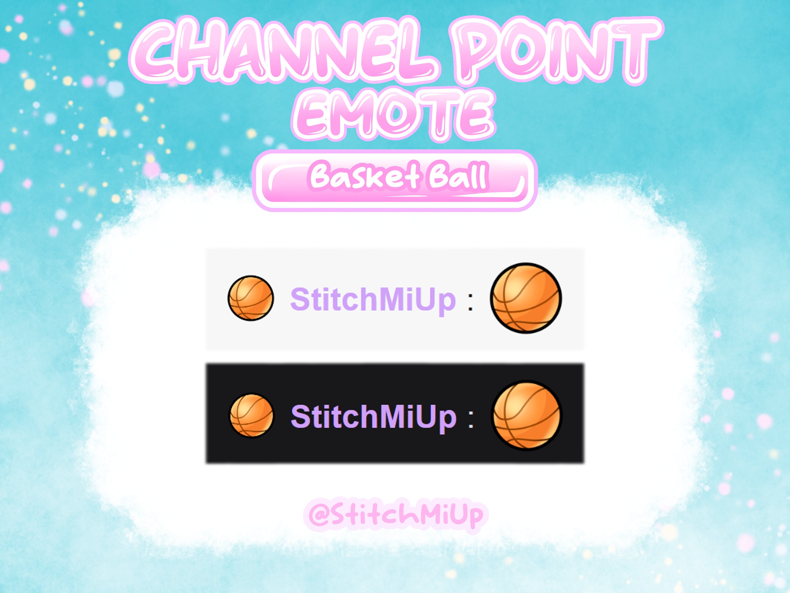 Basketball Channel Point / Emote / Badge for Twitch Stream Discord ...