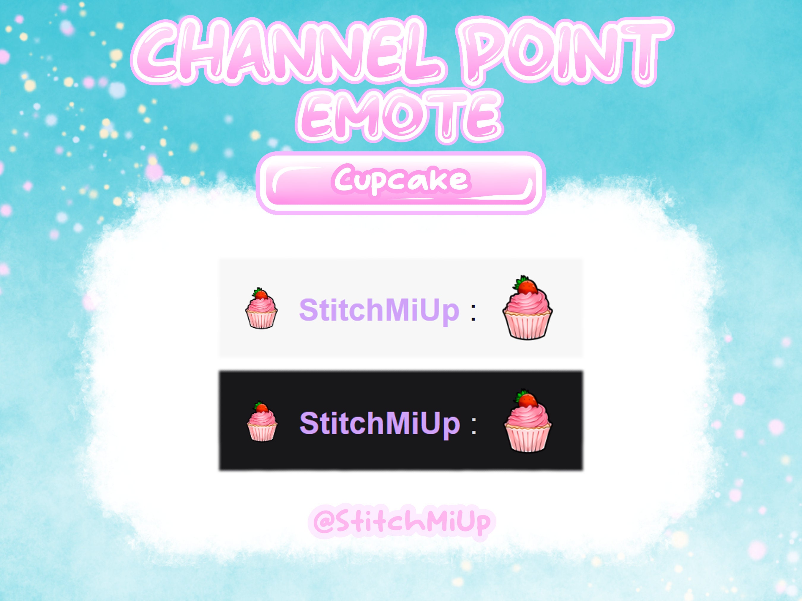 Cupcake Channel Point / Emote / Badge for Twitch Stream Discord Youtube ...