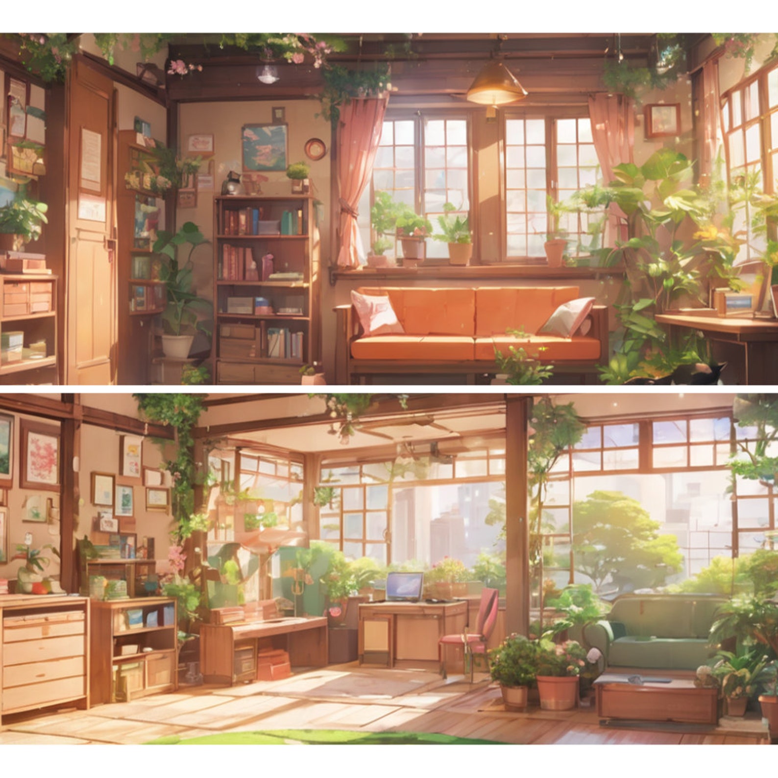 ANIMATED BACKGROUND - Natural House, Cottagecore, Cozy (loop, 4k 60 Fps ...