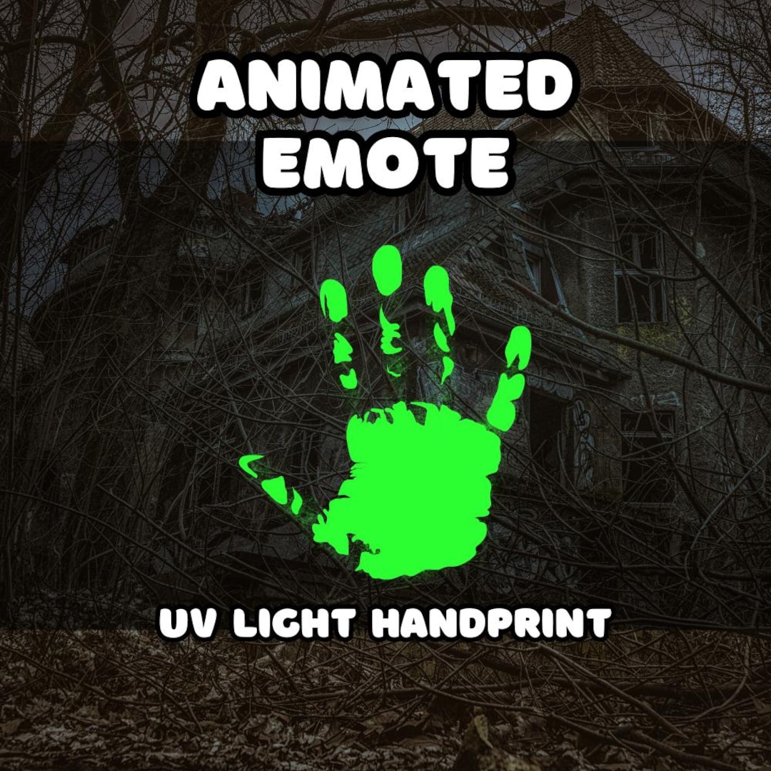 Animated Handprint Emote: Horror UV Light Stream Badge (digital ...