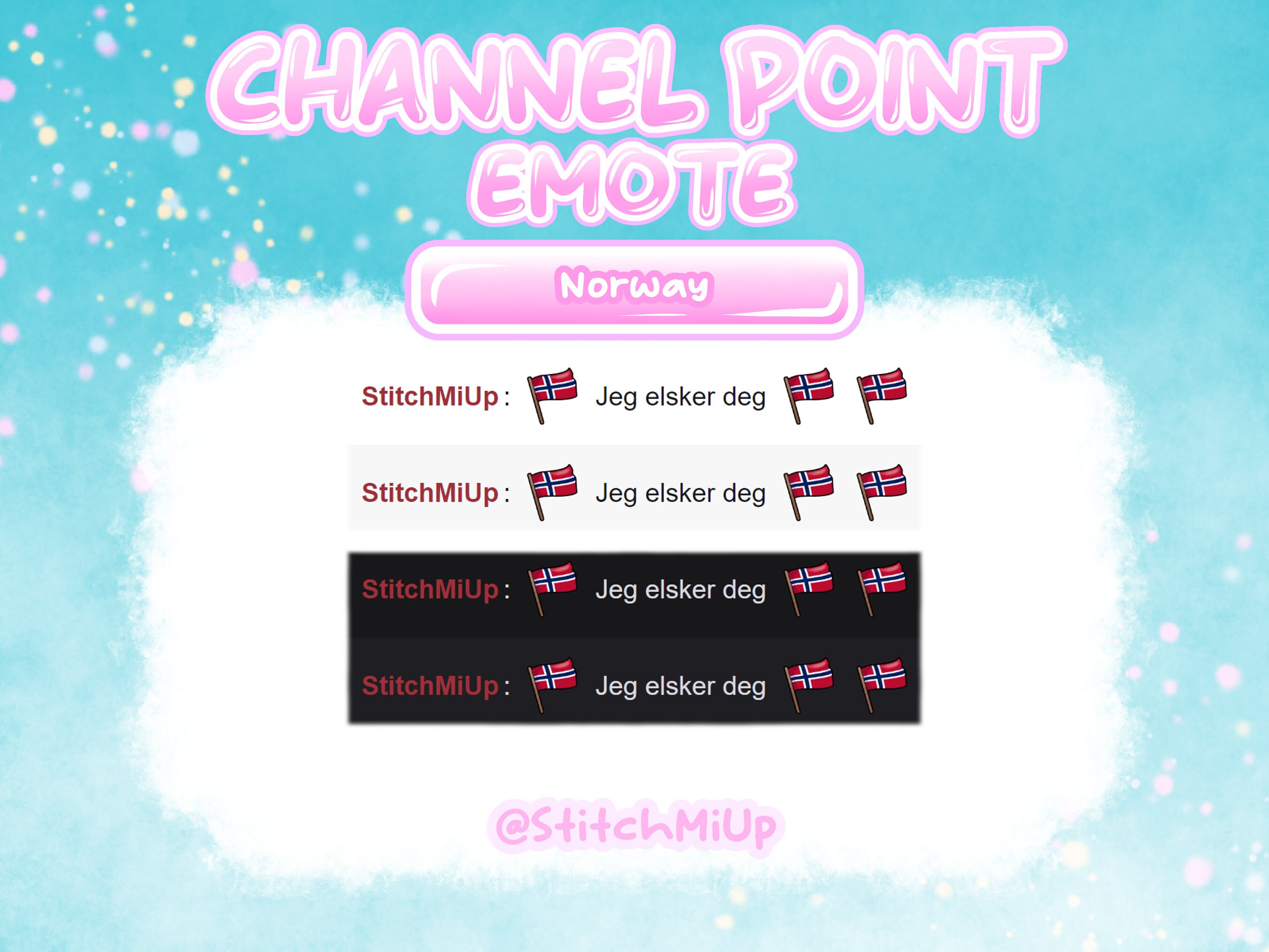 Norway Emote / Channel Point / Badge for Twitch Stream Discord Youtube ...