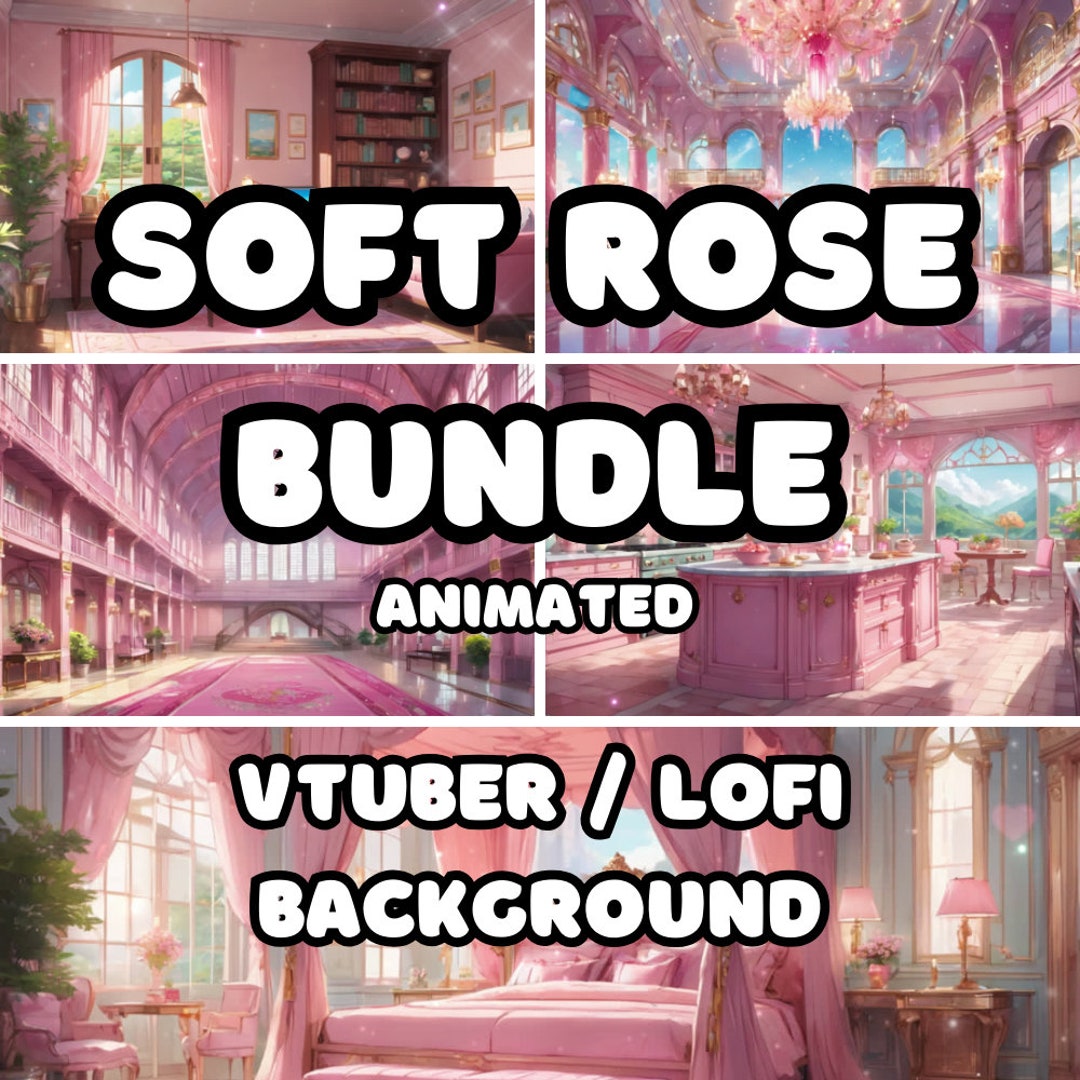 ANIMATED BACKGROUND - Soft Rose Bundle (loop, 4k) VTUBER / Stream ...