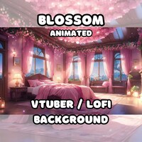 Animated Stream Background, Starry Twitch Overlay, Custom Stream, Cute ...