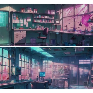 ANIMATED BACKGROUND - Research Bundle, Neon Zombie Horror Background ...