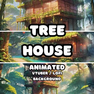 ANIMATED BACKGROUND - Tree House Bundle (loop, 4k) VTUBER / Stream ...