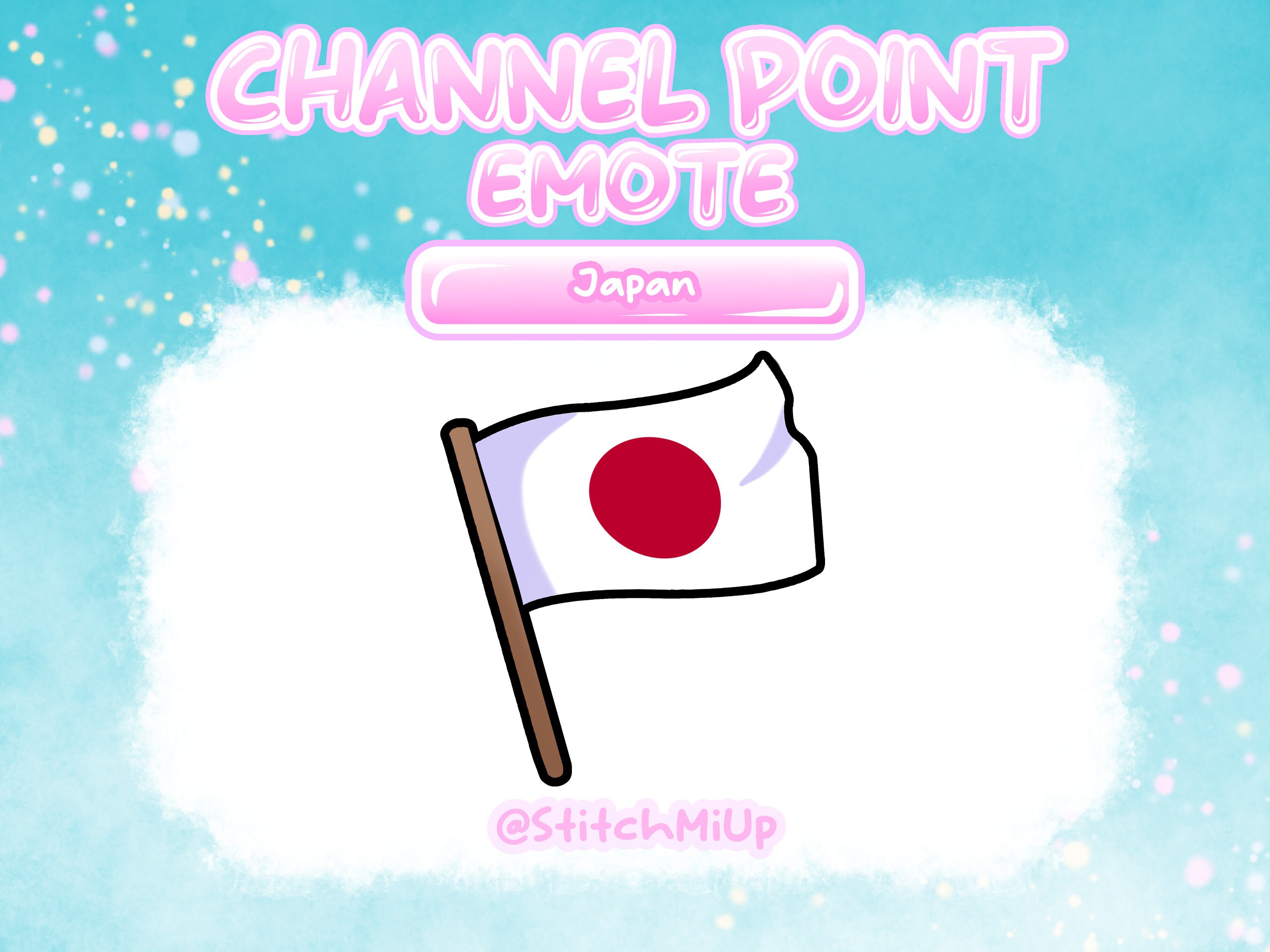 Japan Emote / Channel Point / Badge for Twitch Stream Discord Youtube L ...