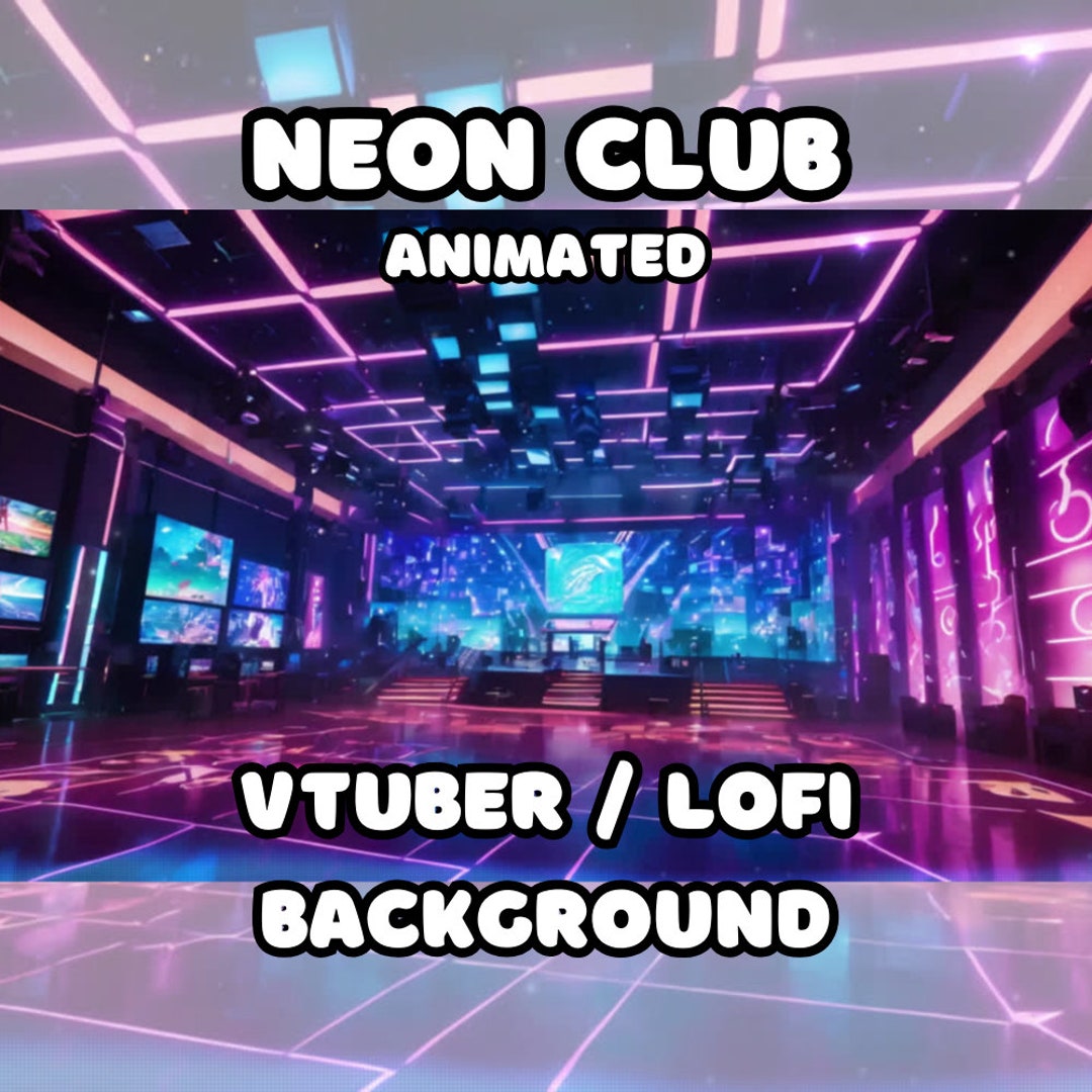 ANIMATED BACKGROUND - Neon Club, Night Life, Music (loop, 4k) VTUBER ...