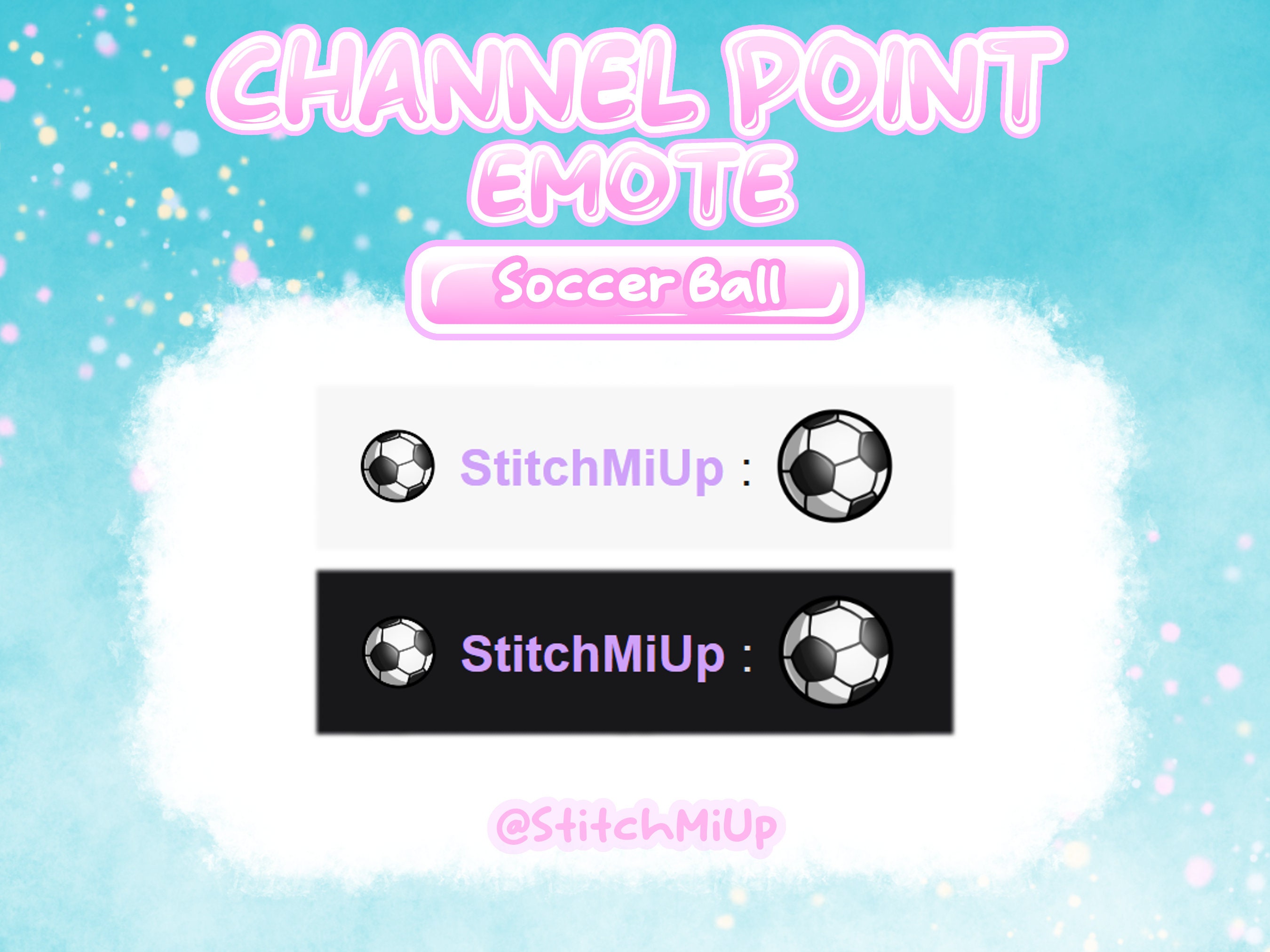 Soccer Ball Channel Point / Emote / Badge for Twitch Stream Discord ...