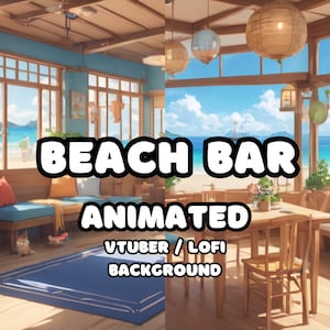 Vtuber Beach Bar Background - Etsy