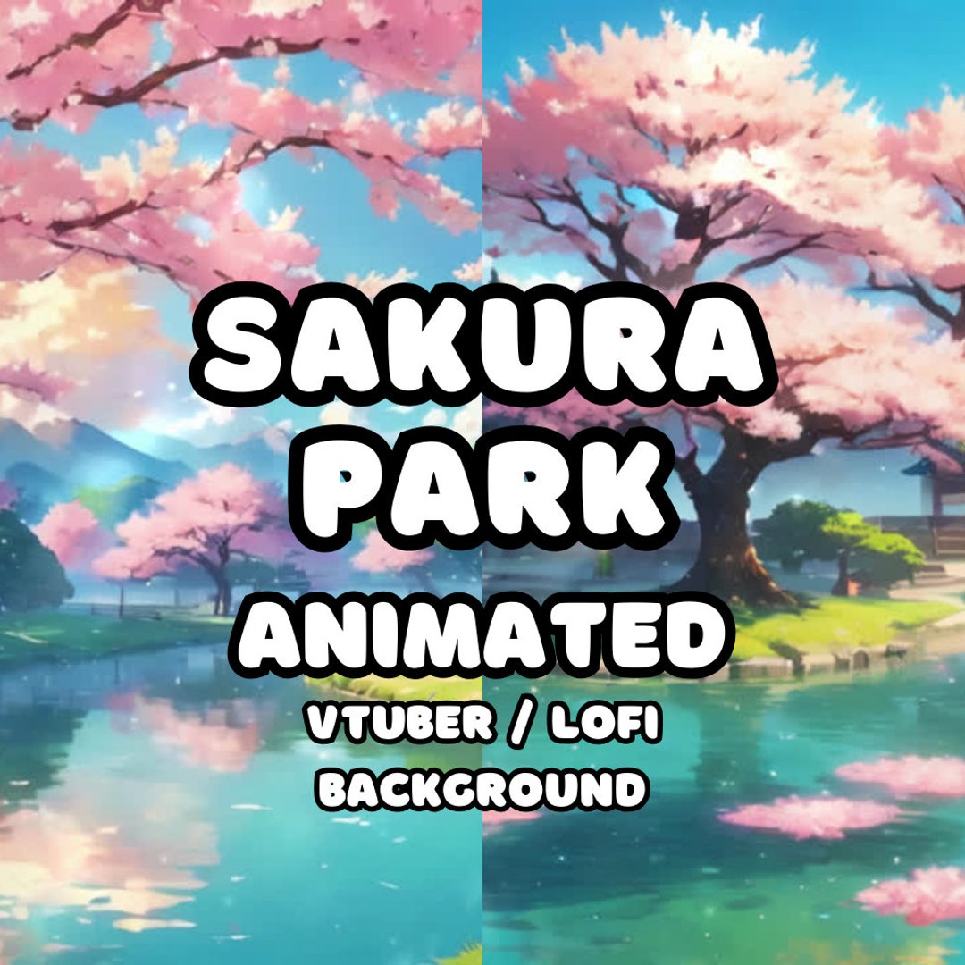 ANIMATED BACKGROUND - Sakura Park, Cherry Blossom, Hanami (loop, 4k 60 ...