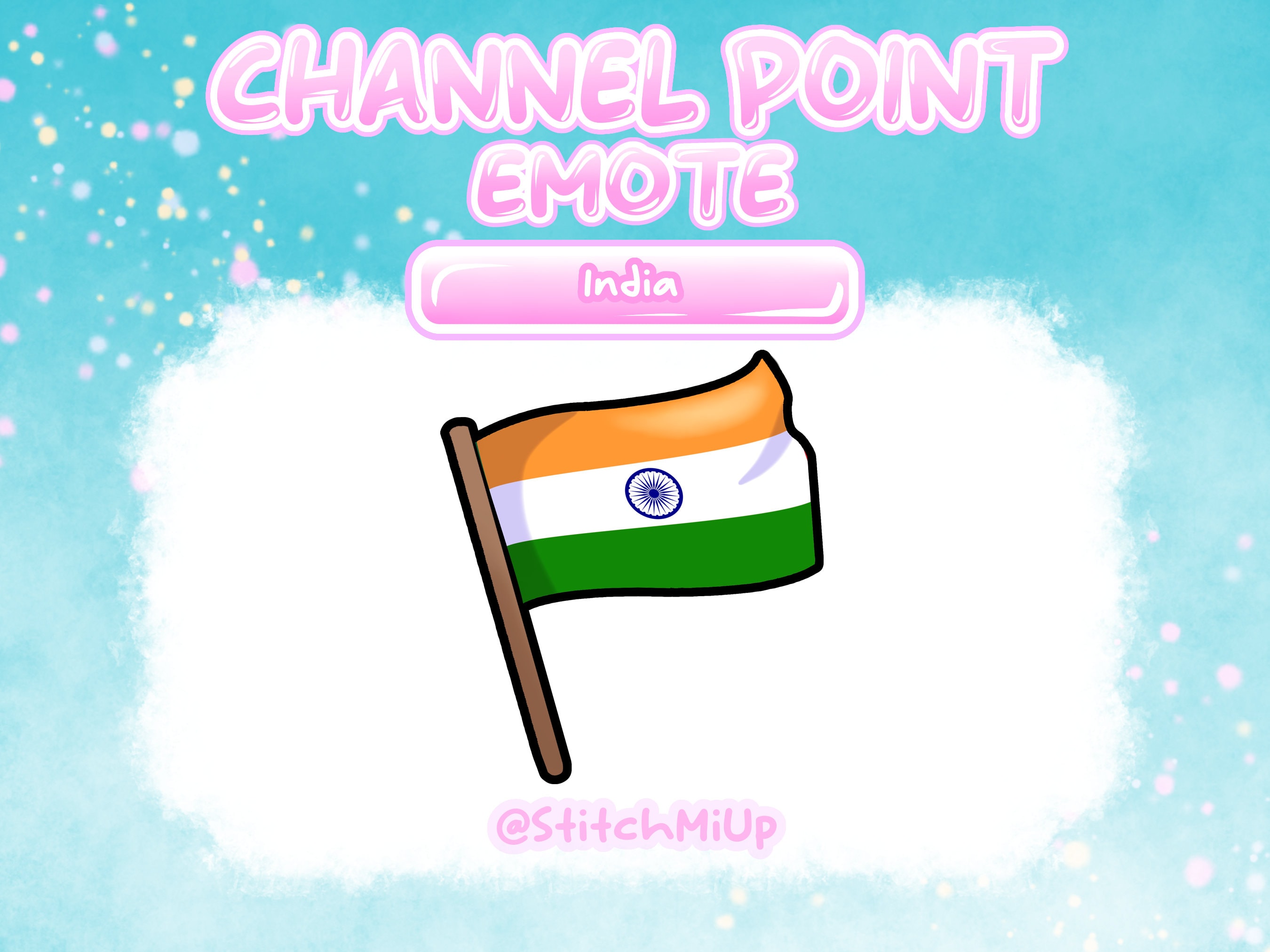 India Emote / Channel Point / Badge for Twitch Stream Discord Youtube L ...