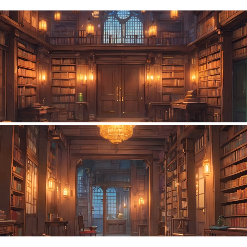 ANIMATED BACKGROUND - Secret Library, Books, Cozy Warm (loop, 4k 60 Fps ...