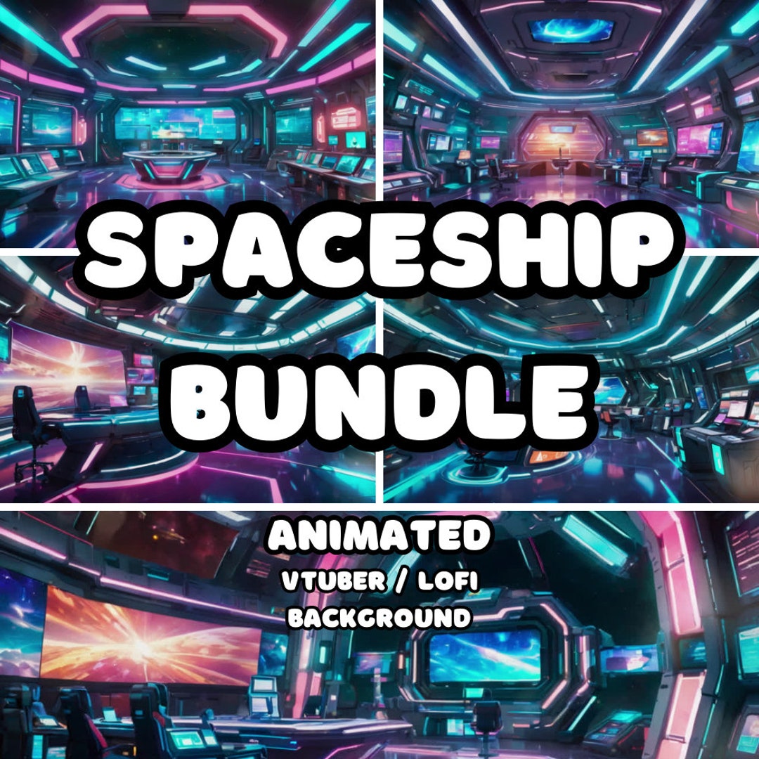 ANIMATED BACKGROUND - Spaceship Bundle (loop, 4k) VTUBER / Stream ...