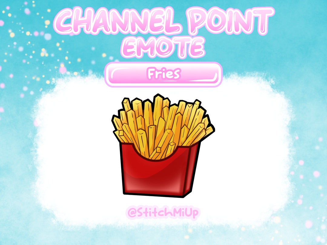 Fries Chips Channel Point / Emote / Badge for Twitch Stream Discord ...
