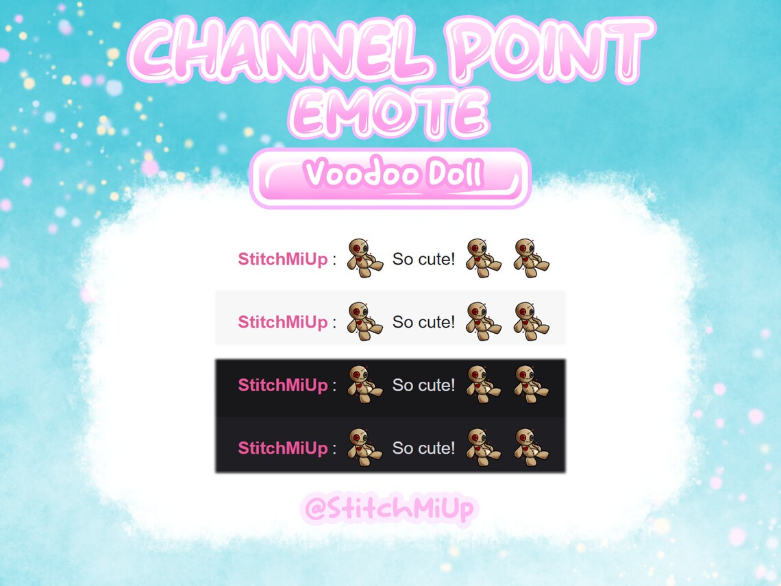 Voodoo Doll Emote / Channel Point / Badge for Twitch Stream Discord ...