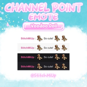 Voodoo Doll Emote / Channel Point / Badge for Twitch Stream Discord ...