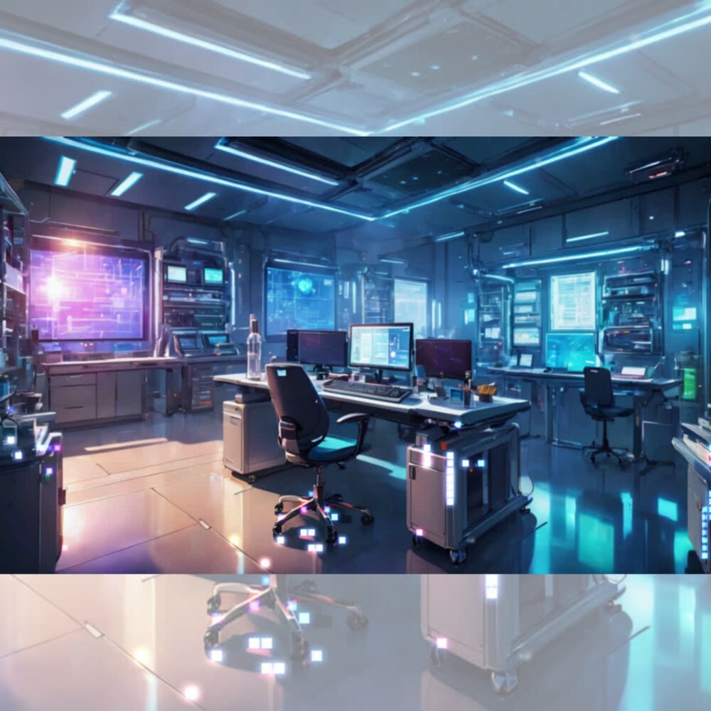 ANIMATED BACKGROUND - Science Room, Futuristic, Scientist (loop, 4k 60 ...