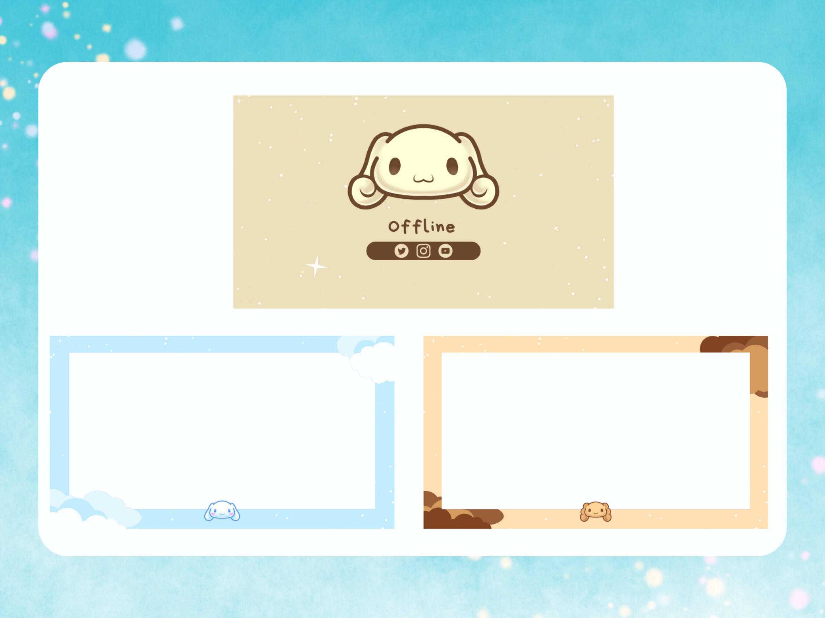 Kawaii Cinnamon Puppy Animated Stream Scenes Twitch Youtube - Starting ...