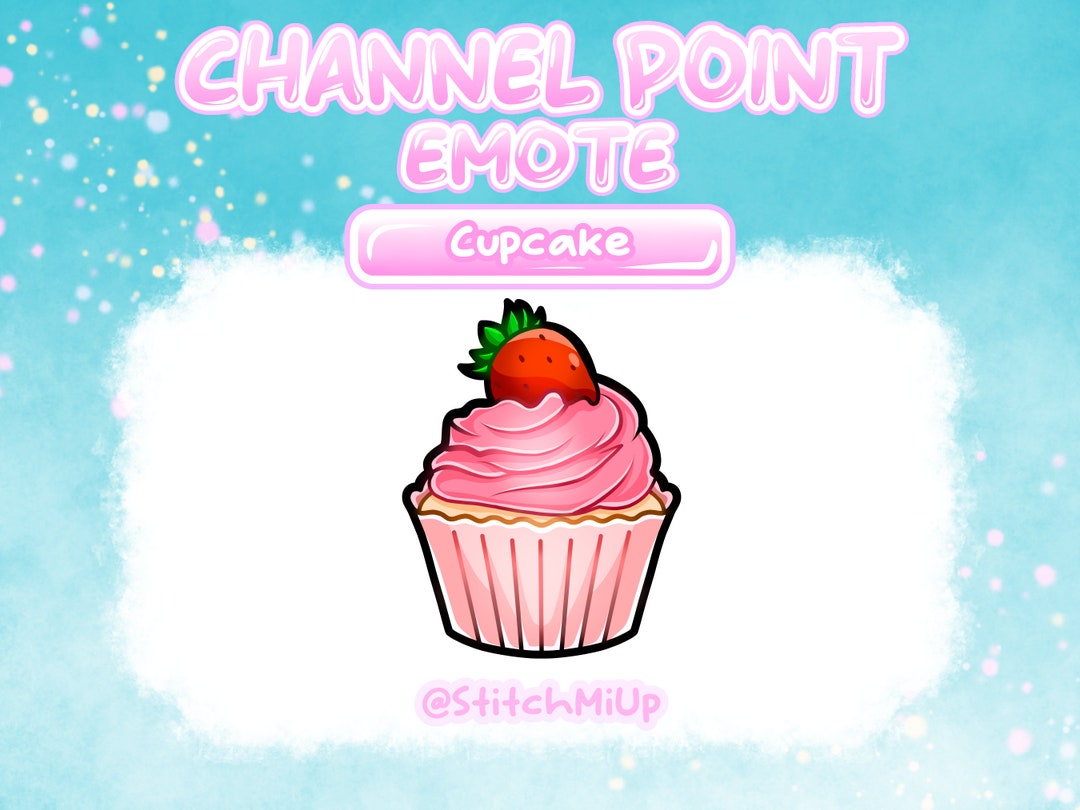 Cupcake Channel Point / Emote / Badge for Twitch Stream Discord Youtube ...