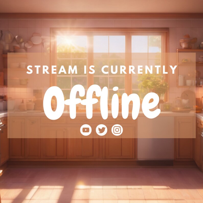 Twitch Offline Screen Twitch Youtube Kick Cozy Kitchen / - Etsy