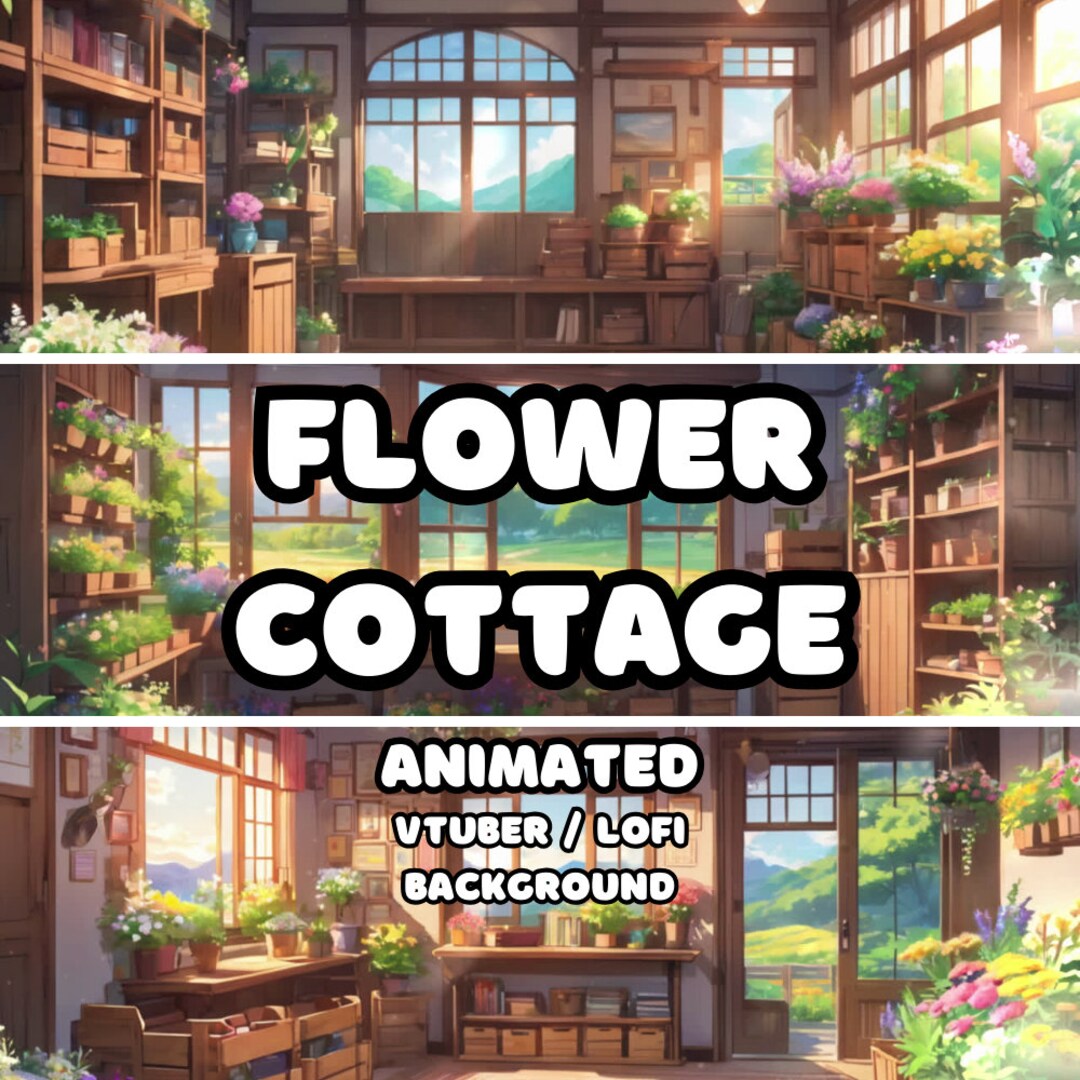 ANIMATED BACKGROUND - Flower Cottage Bundle (loop, 4k) VTUBER / Stream ...