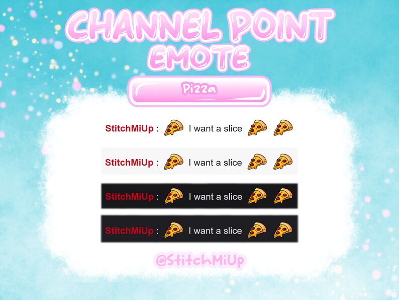 Pizza Channel Point / Emote / Badge for Twitch Stream Discord Youtube L ...