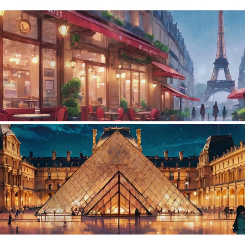 ANIMATED BACKGROUND France Visit Bundle, Monuments Art loop, 4k 60 Fps ...