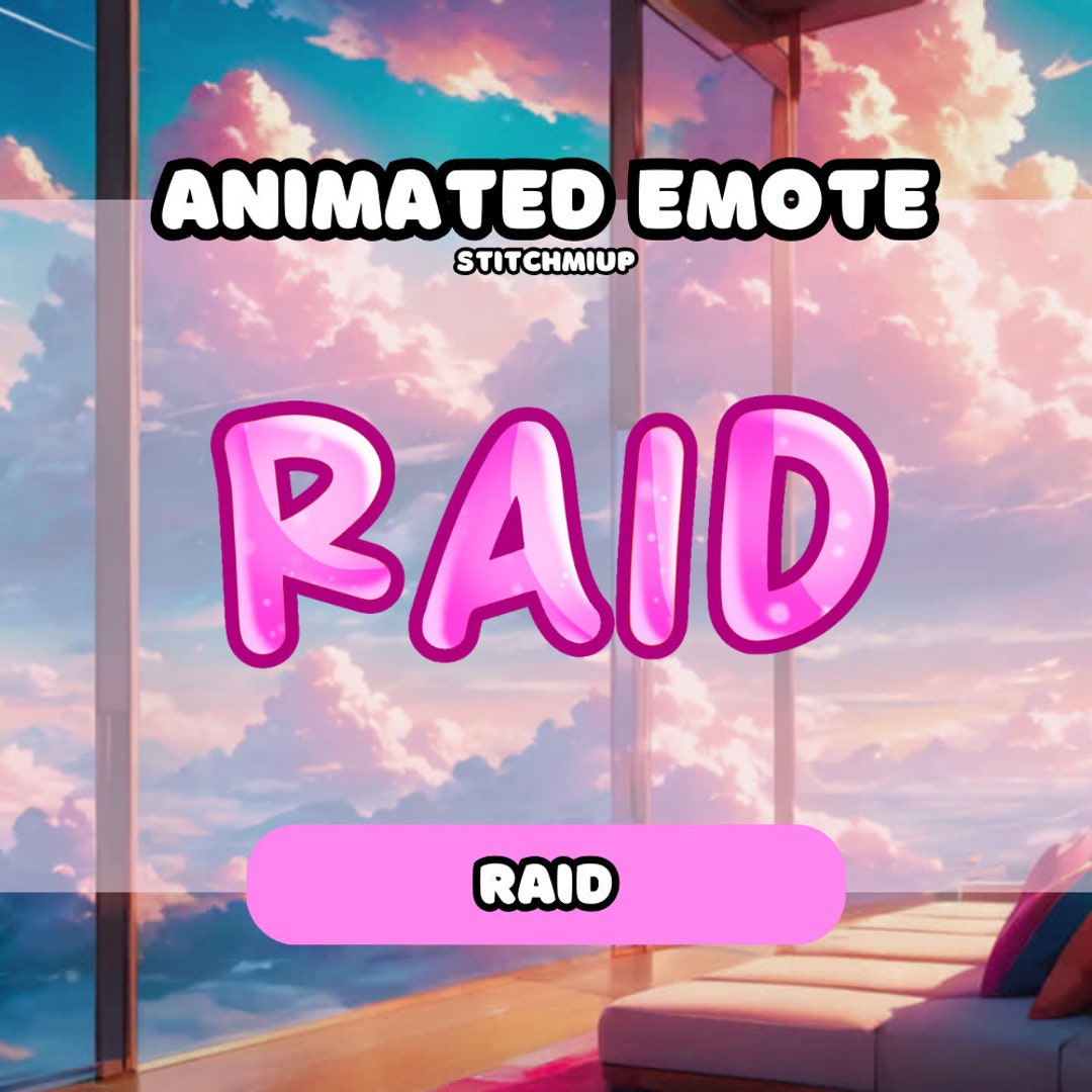 Animated Pink Raid Emote / Badge for Twitch Stream Discord Youtube L ...