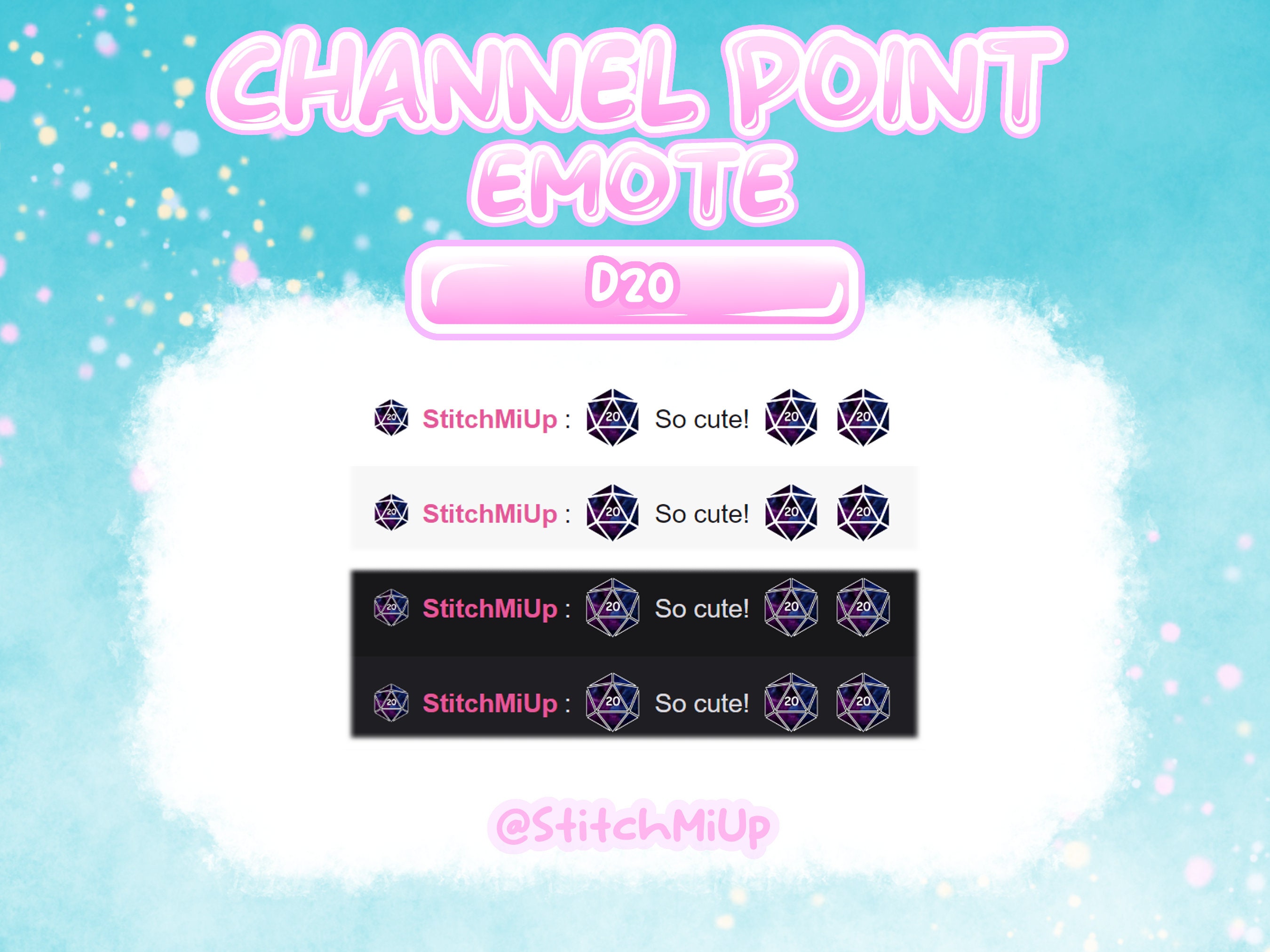 Dnd D20 Dice Emote / Channel Point / Badge for Twitch Stream Discord ...