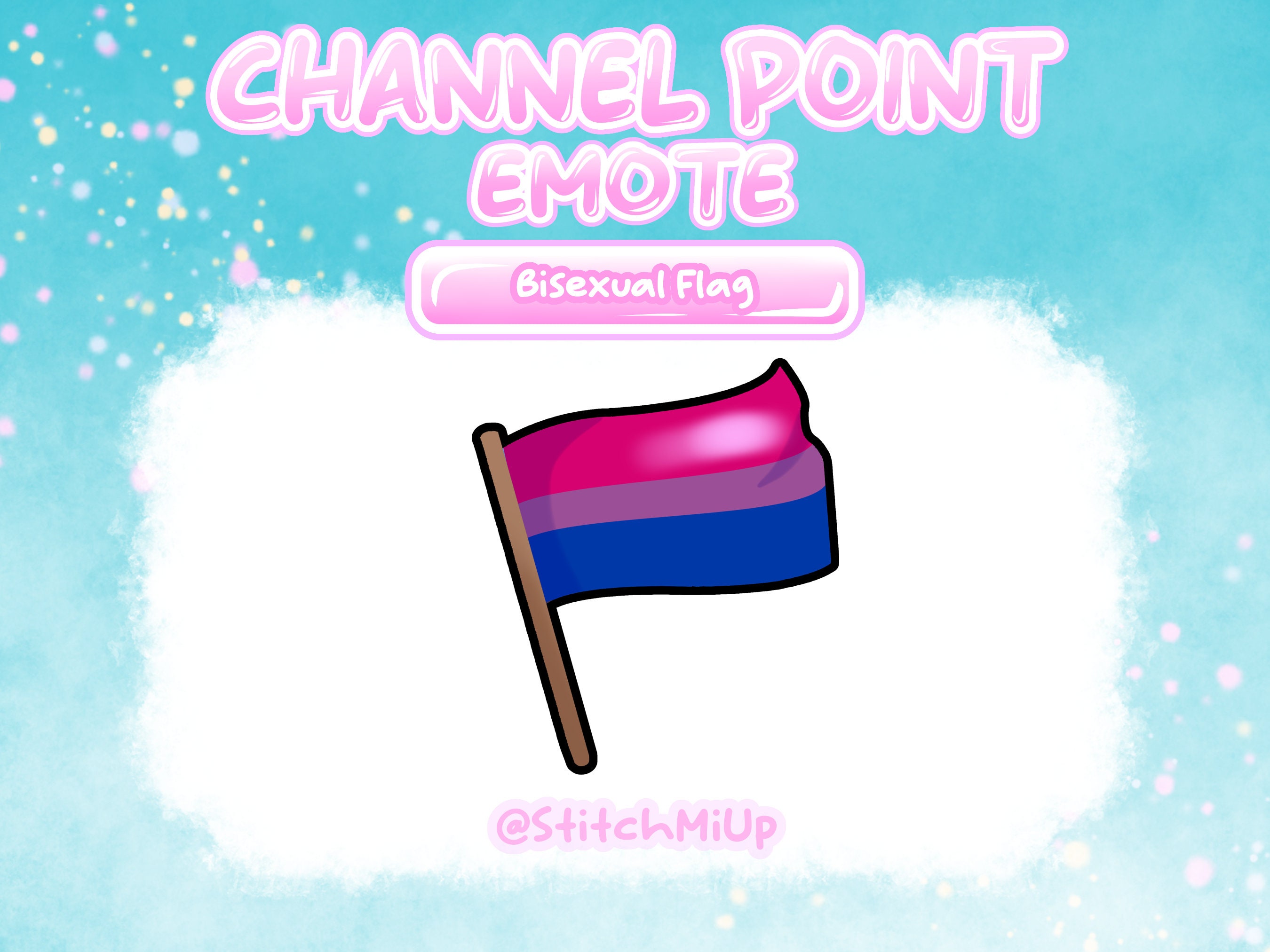 Bisexual Flag Pride Emote for Twitch, Discord, Youtube L Pride Emote ...