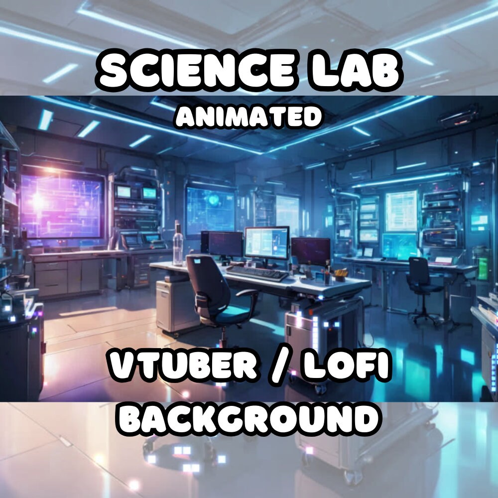 ANIMATED BACKGROUND - Science Room, Futuristic, Scientist (loop, 4k 60 ...