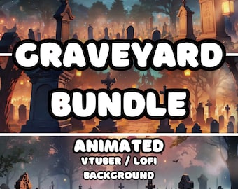 ANIMATED BACKGROUND - Graveyard, Cemetery, Horror, Tombstone (loop, 4k ...