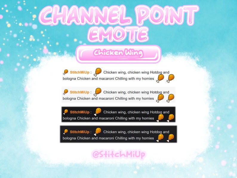 Chicken Wig Channel Point / Emote / Badge for Twitch Stream - Etsy